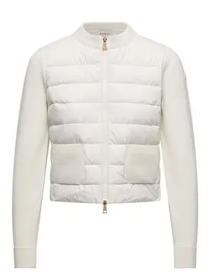 Moncler Padded Wool Zip-up Cardigan - White