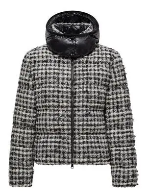 Moncler Andronne Tweed Hooded Down Jacket - Multicolor