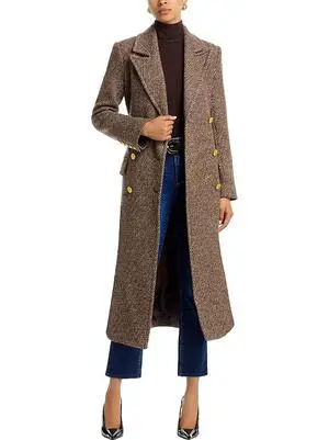 L'Agence Kolina Belted Coat - Bracken Brown/gold