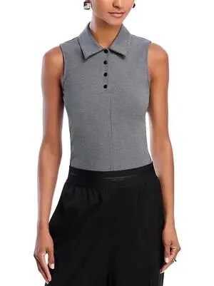 Rag & Bone Irina Ponte Polo Tank - Charcoal