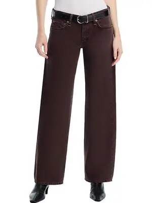 Rag & Bone Saige High-rise Relaxed Straight Jeans - Dark Brown
