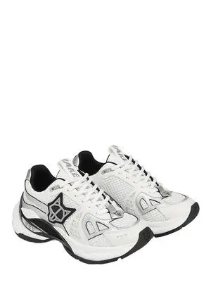 NAKED WOLFE Smash Sneakers - White/silver