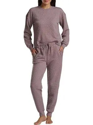 Splendid Long Sleeve Jogger Set - Purple Quilted Heart