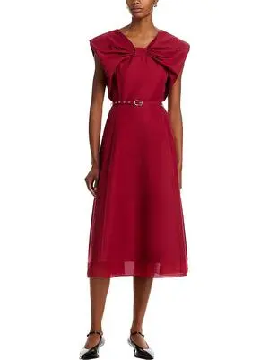3.1 Phillip Lim Sleeveless Draped Bow Dress - Crimson
