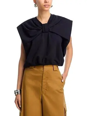 3.1 Phillip Lim Bow Drape Top Black