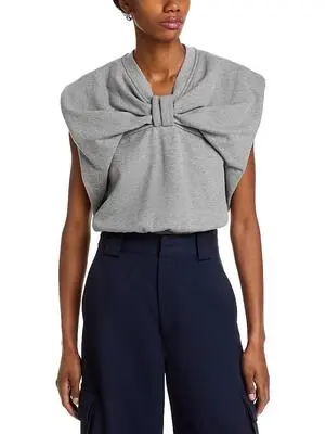 3.1 Phillip Lim Bow Drape Top Grey Melange