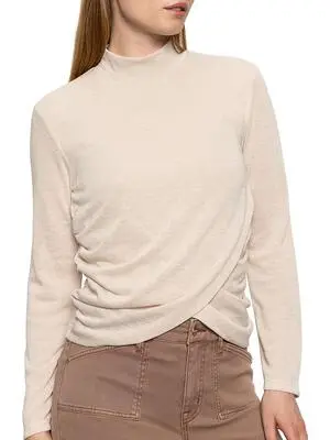 SANCTUARY Long Sleeve Draped Top