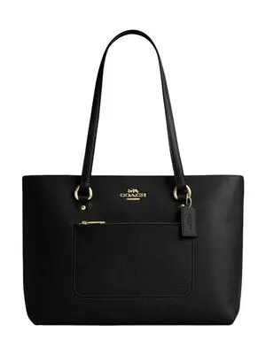 COACH® Station Tote Bag Crossgrain Leather/gold/black