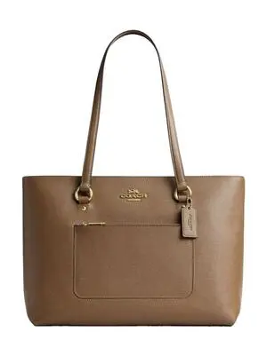 COACH® Station Tote Bag Crossgrain Leather/gold/dark Stone