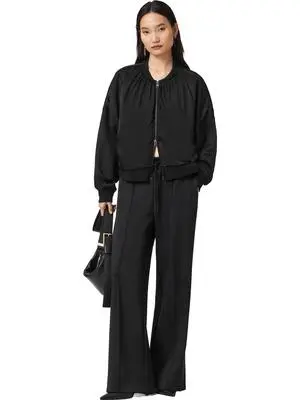 ALLSAINTS Mirri Wide Leg Jersey Joggers - Black