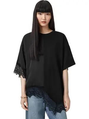 ALLSAINTS Lenny Lace T-shirt - Black