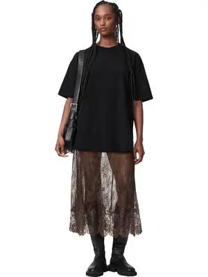 ALLSAINTS Arran Lace Ankle Length Skirt - Brown