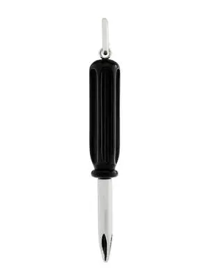 COACH® Screwdriver Single Stud Earring - Silver/black