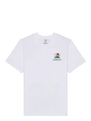 Casablanca Montagne Ondulee Screen Printed Tee - White
