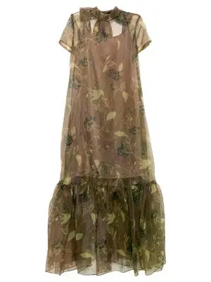 Staud Calluna Floral Print Dress - Brown