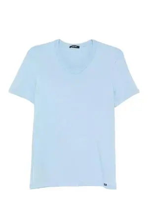 TOM FORD V-neck Short-sleeve T-shirt - Blue
