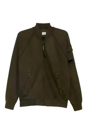 C.P. COMPANY Fleece Bomber Jacket - Green
