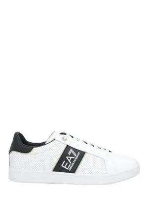 EA7 Soft Leather Low-top Sneakers - White