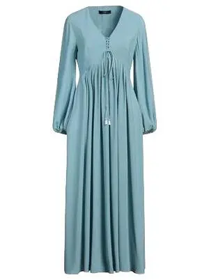 Max Mara Flared Maxi Dress - Blue