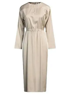 19.70 NINETEEN SEVENTY Flared Midi Dress - Beige