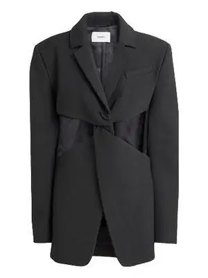 Coperni Single-breasted Gabardine Blazer - Black