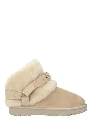 Burberry Ankle Boots With Shearling - Beige