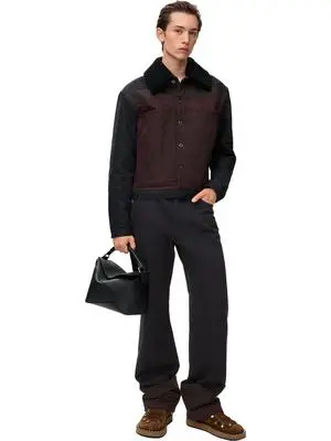 Loewe Turn-up Jeans - Black/burgundy