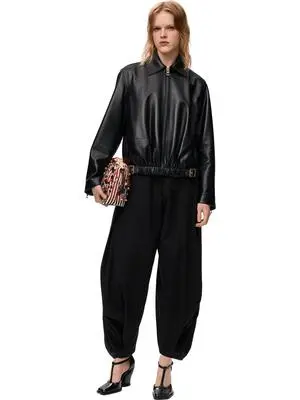 Loewe Belted Nappa Lambskin Jacket - Black