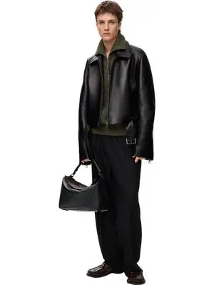 Loewe Biker Jacket In Nappa Lambskin - Black