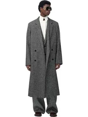 Loewe Double-breasted Coat - Black/white