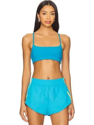 FORM Criss Cross Sports Bra In Blue - Aqua