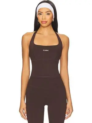 FORM Halter Tank Top - Espresso