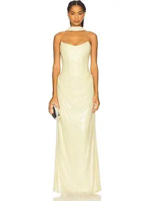 DEME BY GABRIELLA Giselle Gown - Butter Yellow