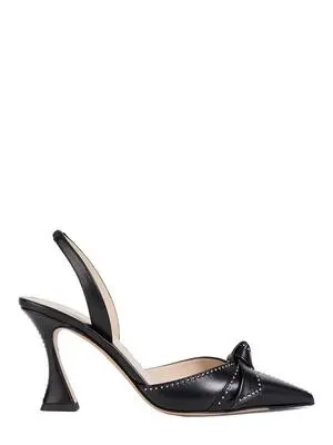 ALEXANDRE BIRMAN Clarita Bell 85 Leather Slingback Pumps - Black