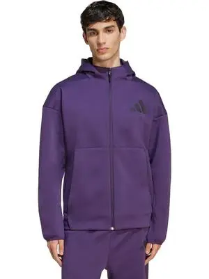 Adidas Z.n.e. Full-zip Hooded Track Jacket - Aurora Plum