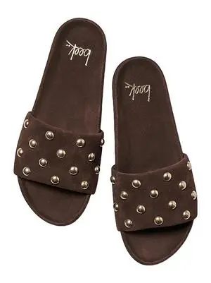 Beek Gallito Studded Slide Sandals Brown
