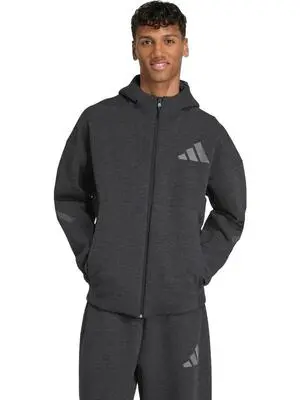 Adidas Z.n.e. Premium Full-zip Hoodie - Black Melange