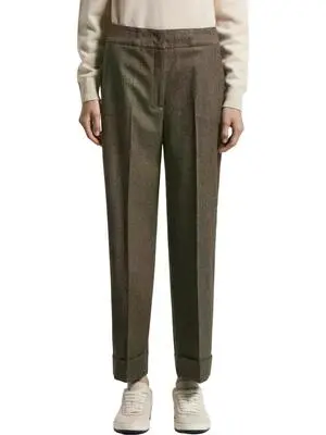 Peserico Cuffed-hem Trousers - Brown