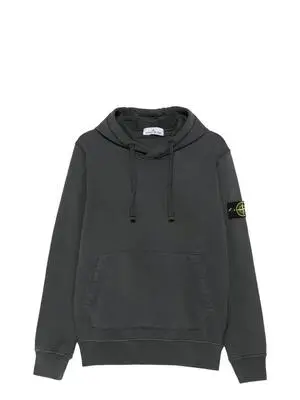 Stone Island Logo-patch Hoodie - Grey