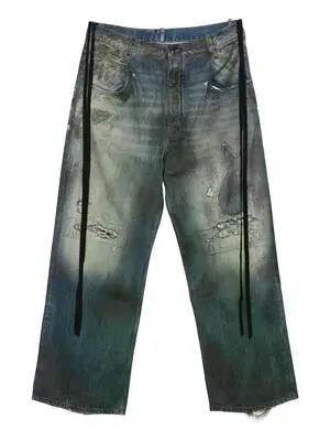 ANN DEMEULEMEESTER Paneled Jeans - Blue
