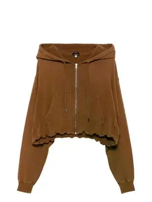 R13 Zip-up Hoodie - Brown