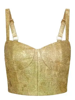 Rebecca Vallance Solana Structured Top - Gold