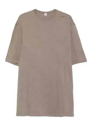 TOTEME Short Sleeve T-Shirt Dress Neutrals