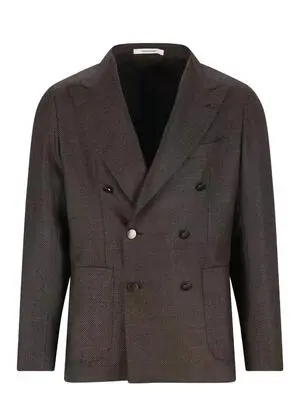 Tagliatore Double-breasted Patch-pocket Blazer - Brown