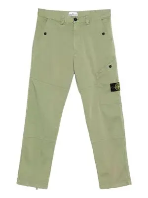 Stone Island Logo Patch Panelled Trousers - Green