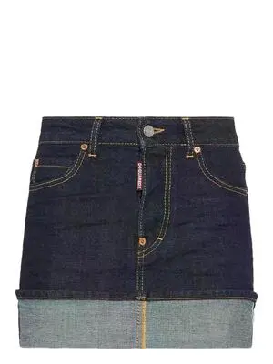 Dsquared2 Dark Cimosa Double-layered Denim Mini Skirt - Blue