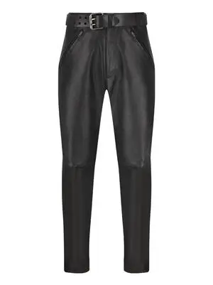 Saint Laurent Leather Trousers - Black