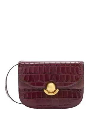 Furla Sfera Crocodile-embossed Dome Satchel - Red