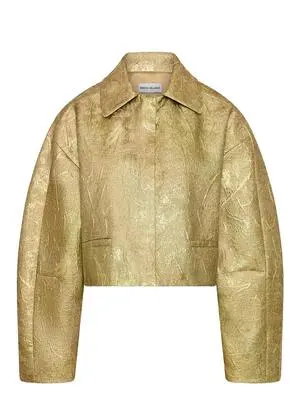 Rebecca Vallance Metallic-effect Zip Jacket - Gold