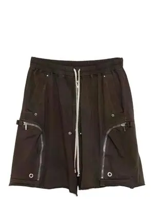 Rick Owens Eyelet-embellished Cotton Shorts - Brown